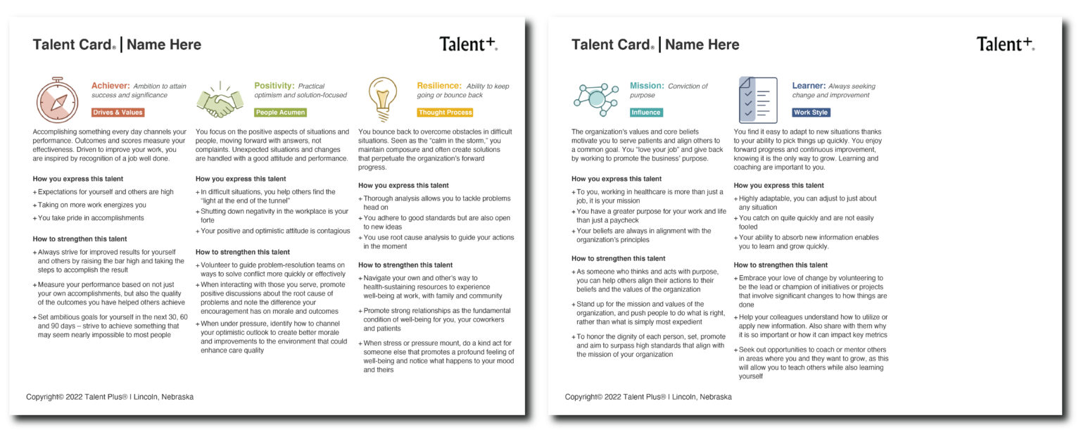 Unlock Employee Development With the Talent Card® - Talent Plus